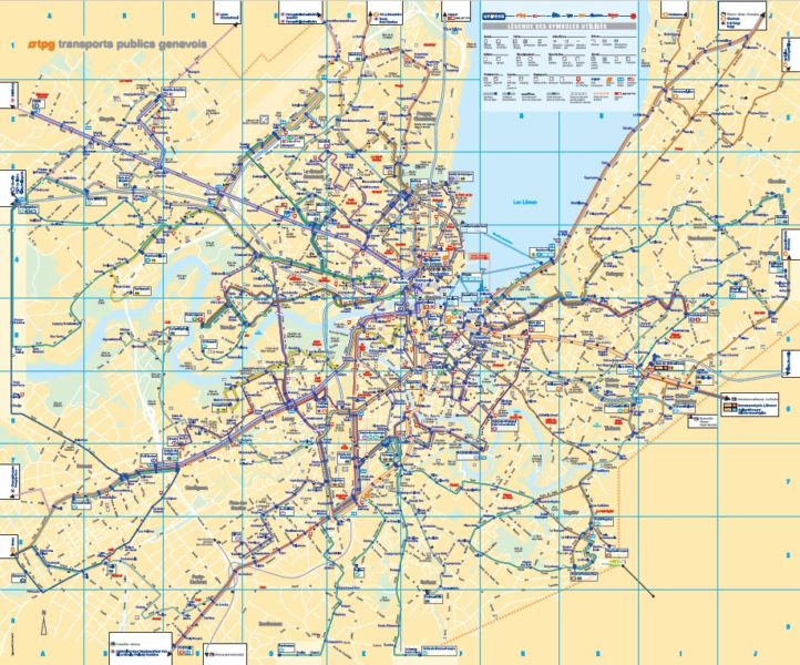 Plan et réseau tpg en 2012